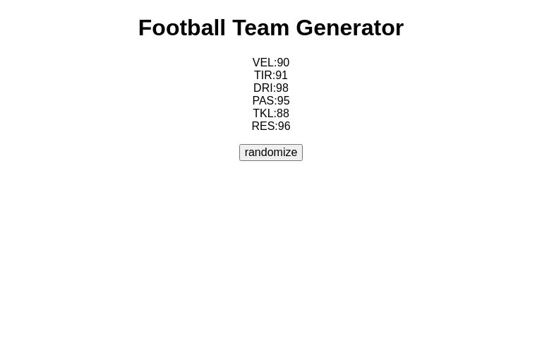 Football Team Generator