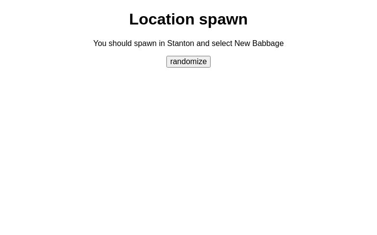 Location spawn ― Perchance Generator