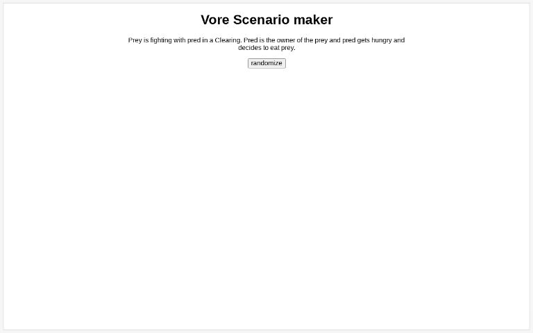 Vore Scenario maker ― Perchance Generator