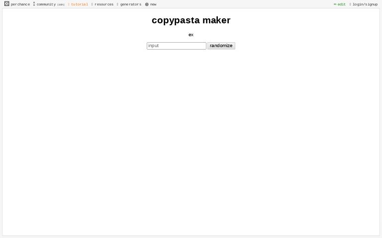 copypasta maker ― Perchance Generator