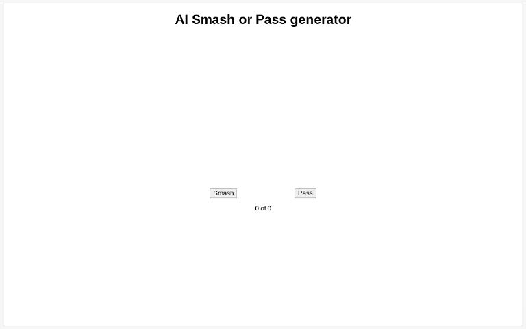 AI Smash or Pass generator