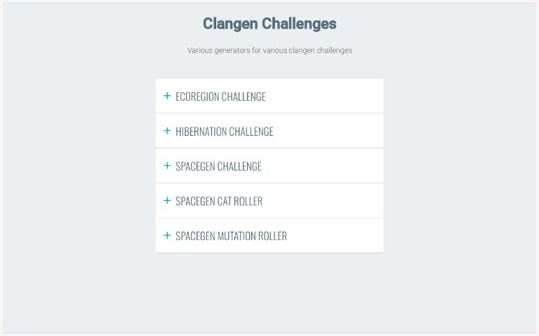 Clangen Challenges ― Perchance Generator