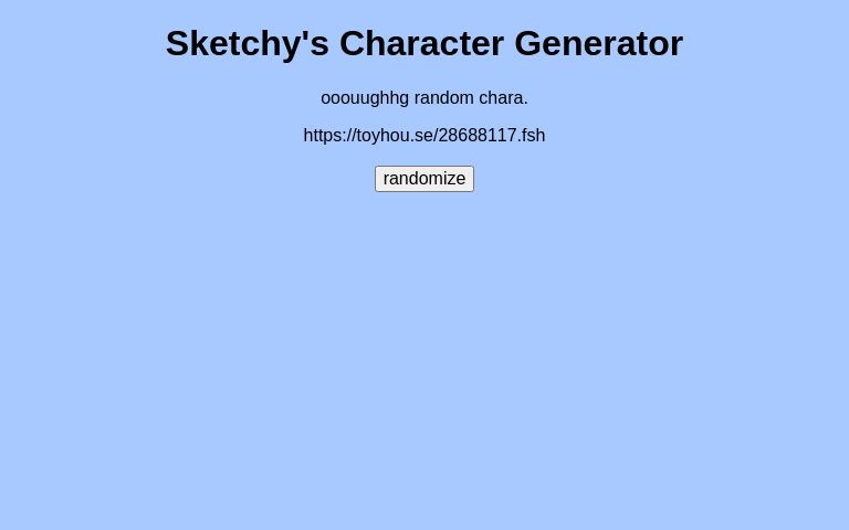 Sketchy's Character Generator