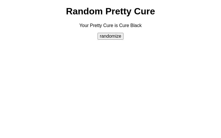Random Pretty Cure ― Perchance Generator