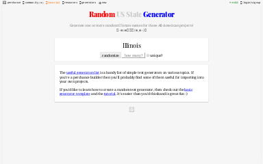 Random US State Generator