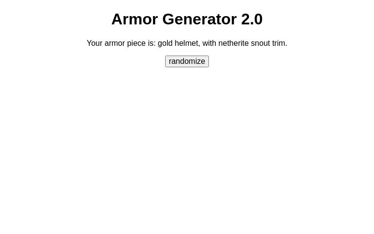 Armor Generator 2.0