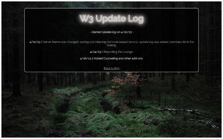 W3 Update Log ― Perchance Generator