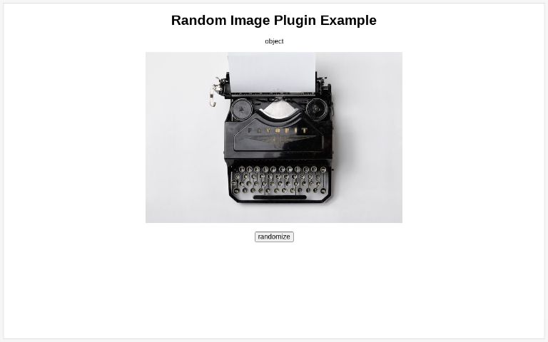 Random Image Plugin Example