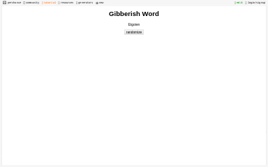 Gibberish Word ― Perchance Generator