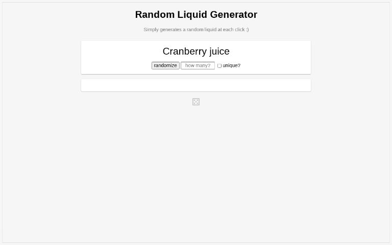Random Liquid Generator