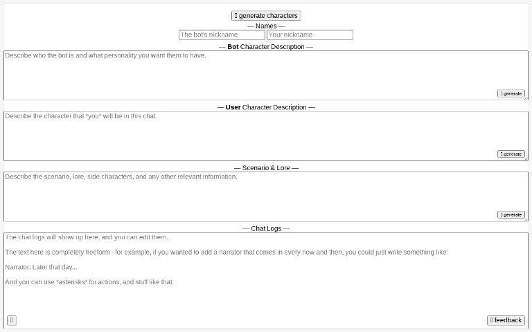 AI Character Chat (free, no sign-up, unlimited)