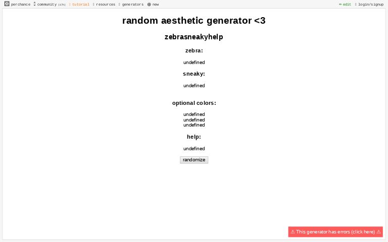random aesthetic generator