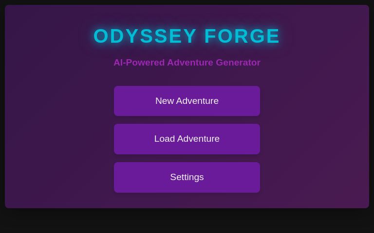 ODYSSEY FORGE ― Perchance Generator
