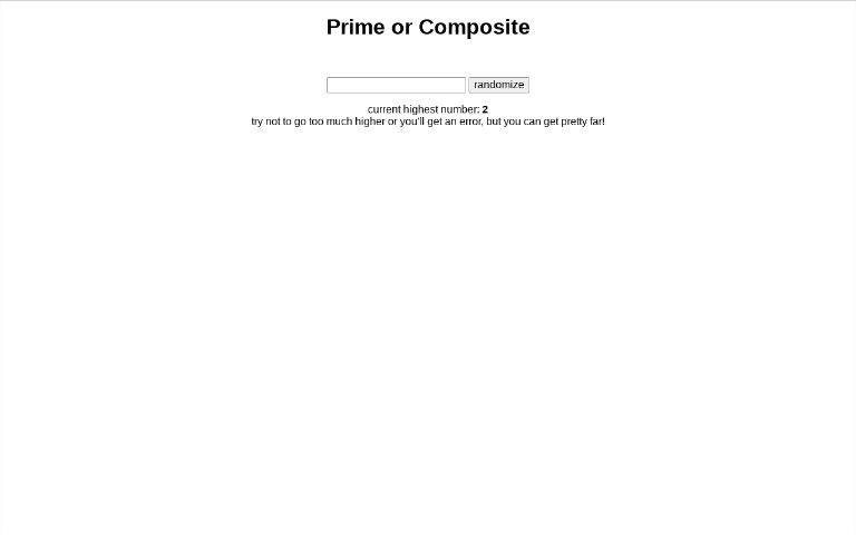 Prime or Composite ― Perchance Generator