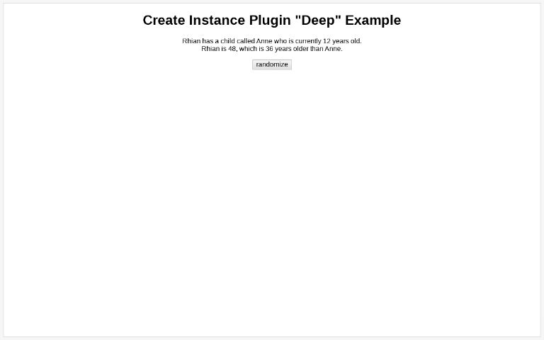 Create Instance Plugin "Deep" Example