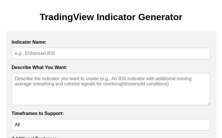 TradingView Indicator Generator