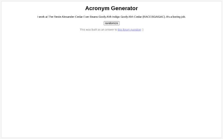 Acronym Generator