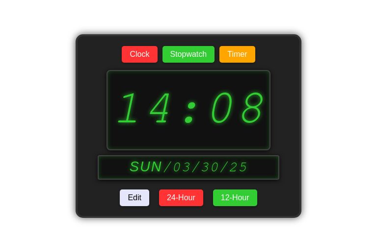 Digital Custom Clok Display 2 ― Perchance Generator