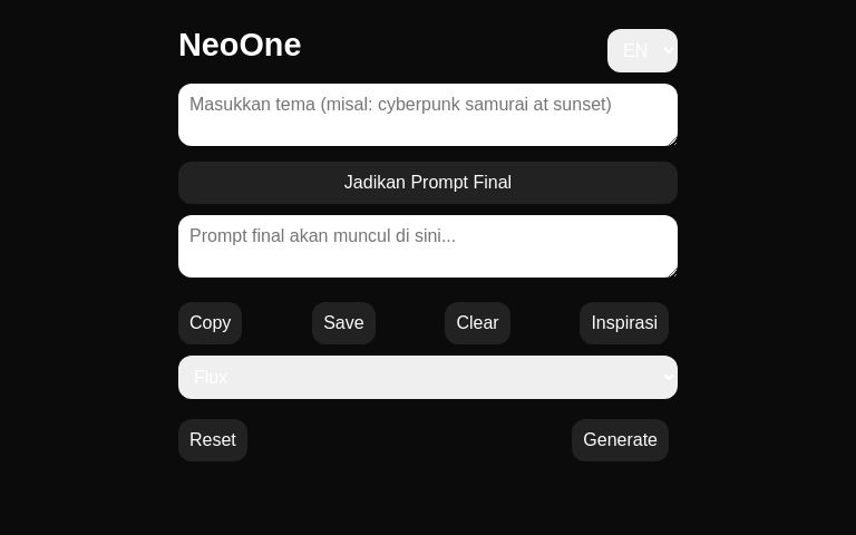 NeoOne ― Perchance Generator