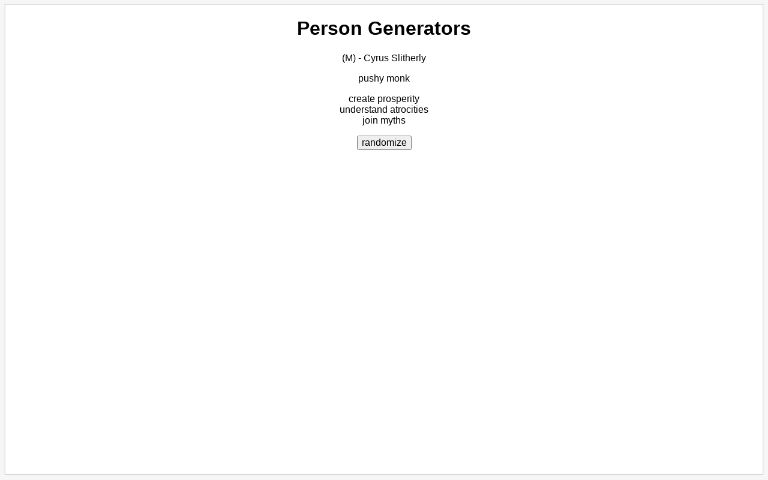 Person Generators