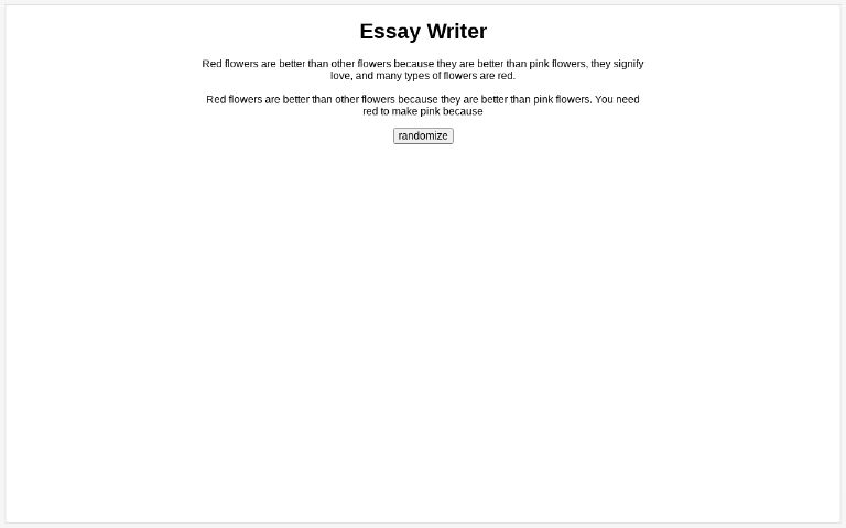 Essay Writer ― Perchance Generator