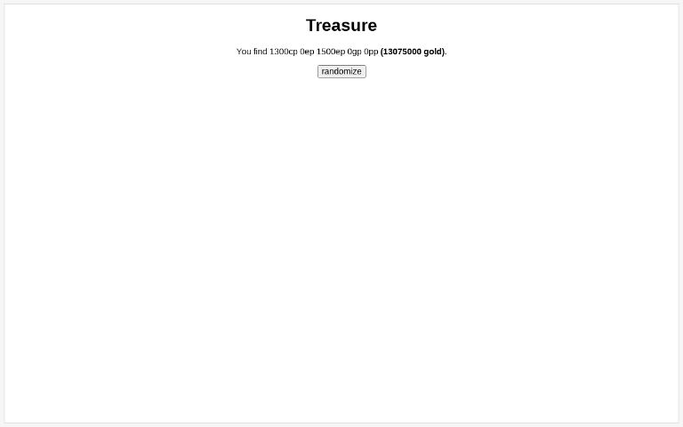 Treasure ― Perchance Generator