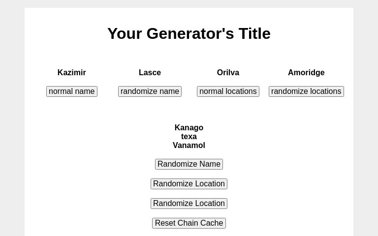 W872mg4uxd Markov ― Perchance Generator