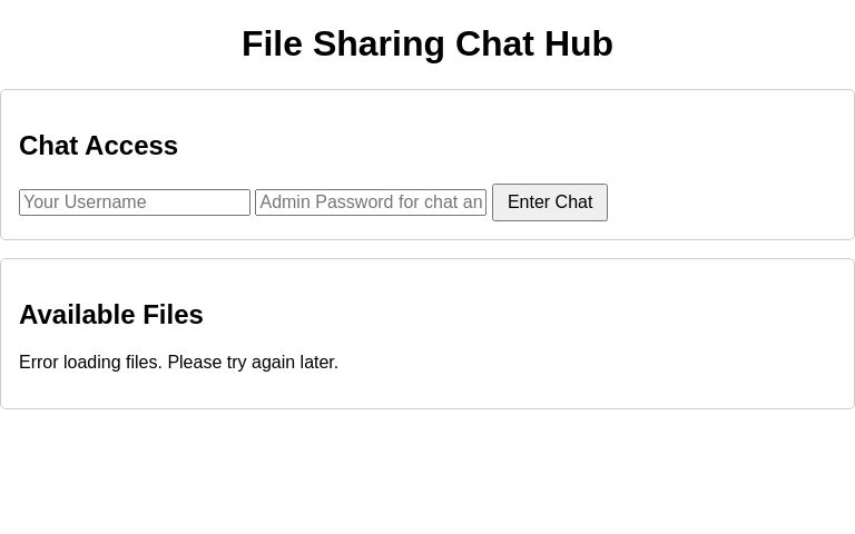 File Sharing Chat Hub