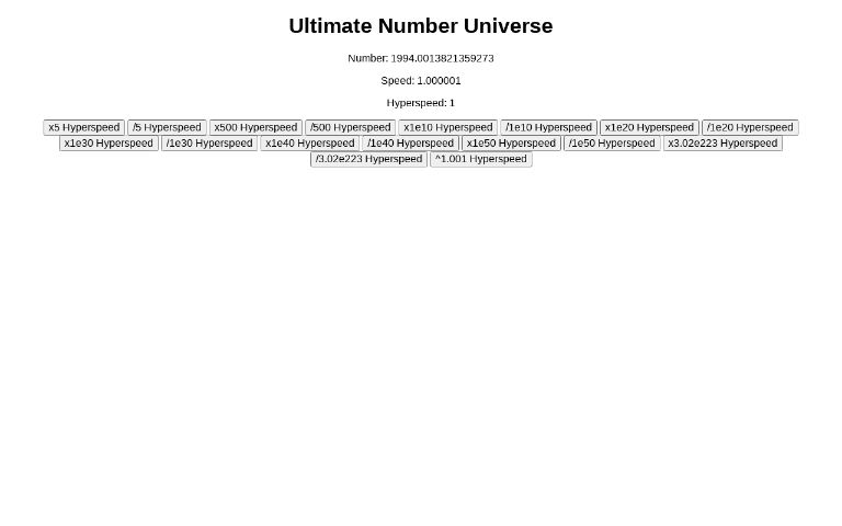 Ultimate Number Universe ― Perchance Generator