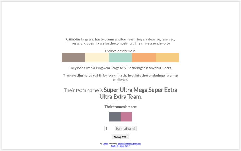 Object Show Character Generator