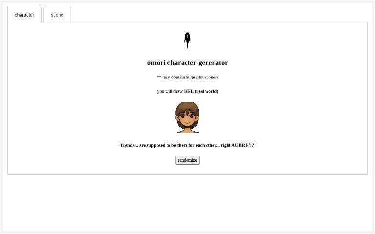 omori character generator