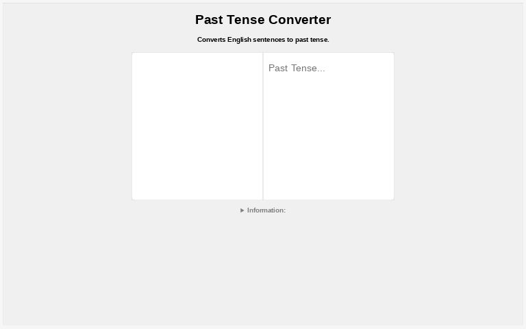 Past Tense Sentence Converter ― Perchance Generator