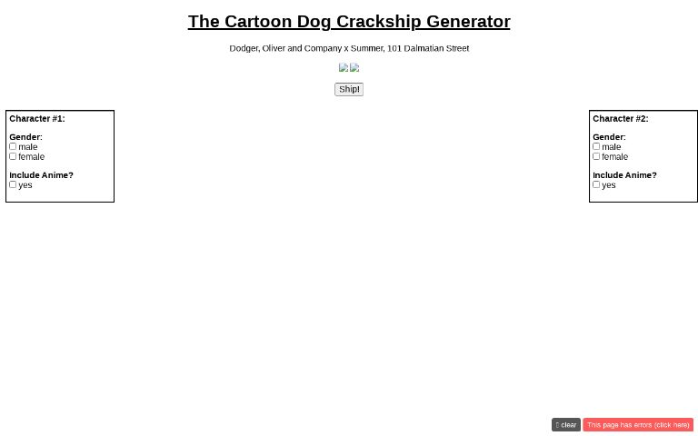 The Cartoon Dog Crackship Generator