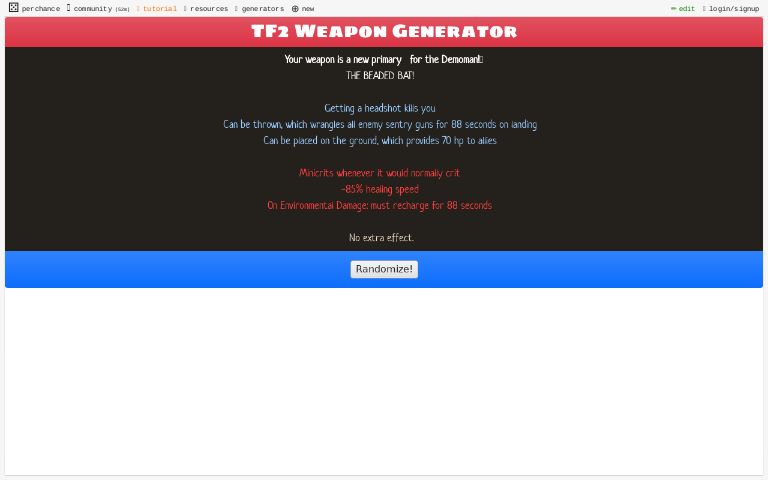 TF2 Weapon Generator