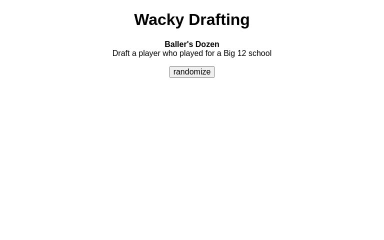 Wacky Drafting ― Perchance Generator