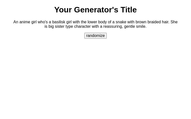 Waifu Prompt Maker ― Perchance Generator