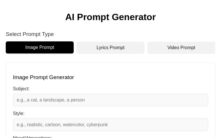 AI Prompt Generator