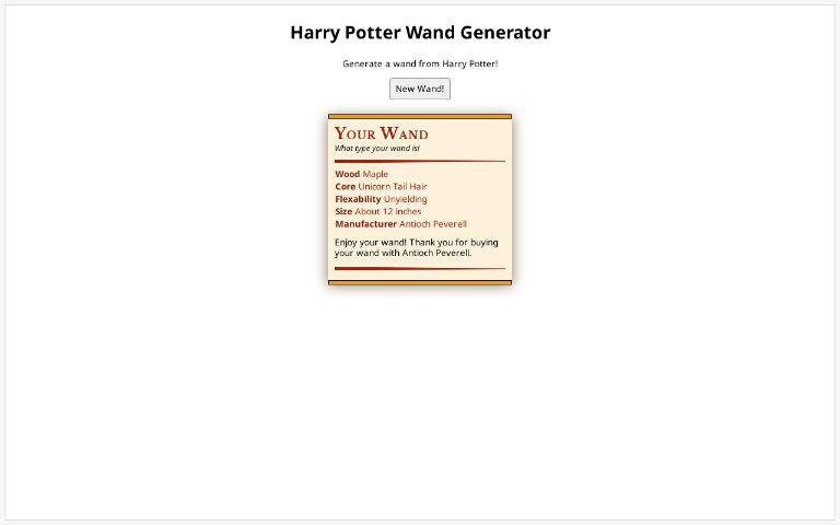 Harry Potter Wand Generator