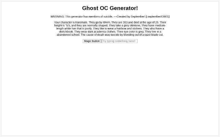 Ghost OC Generator!
