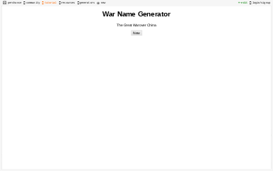 War Name Generator