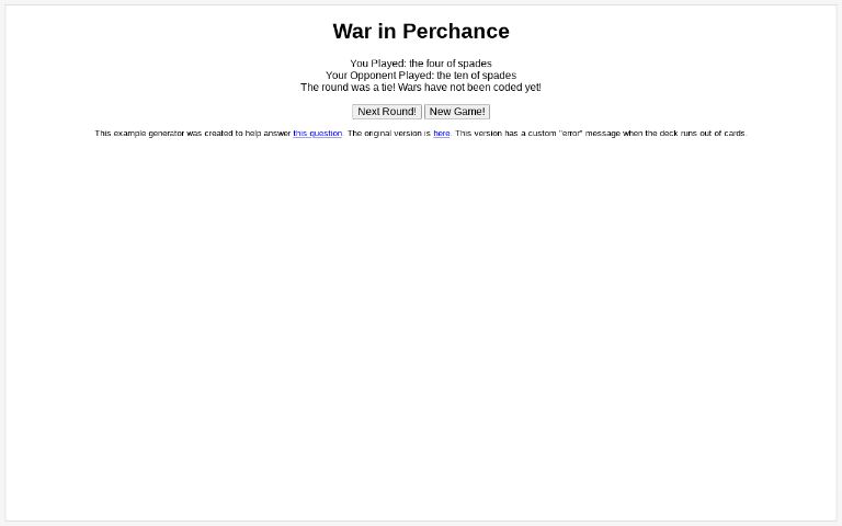 War in Perchance ― Perchance Generator