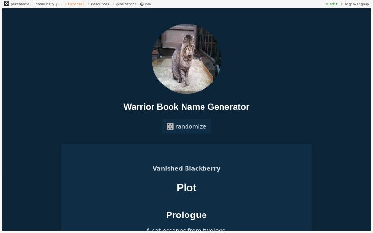 Warrior Book Name Generator