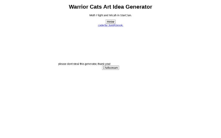 Warrior Cats Art Idea Generator