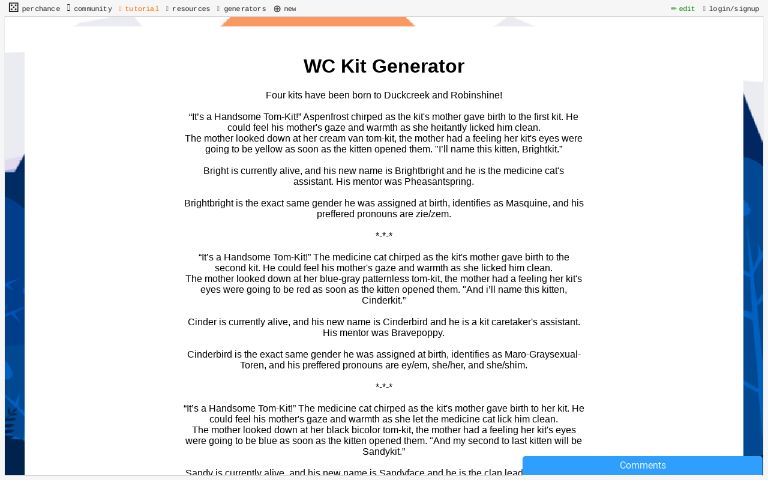 WC Kit Generator