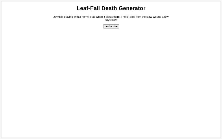 Leaf-Fall Death Generator