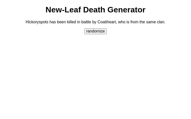 New-Leaf Death Generator