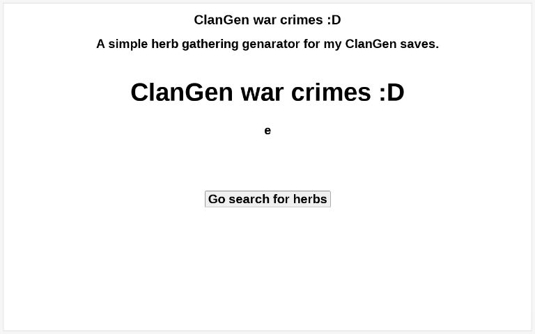 ClanGen war crimes :D ― Perchance Generator