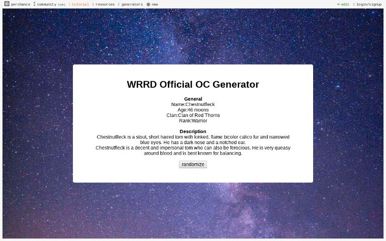 WRRD Official OC Generator