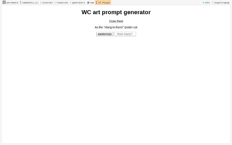 WC art prompt generator