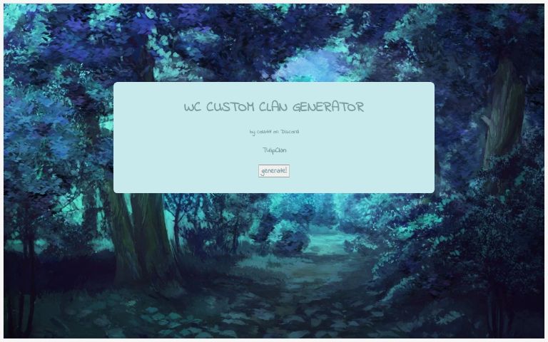 WC CUSTOM CLAN GENERATOR